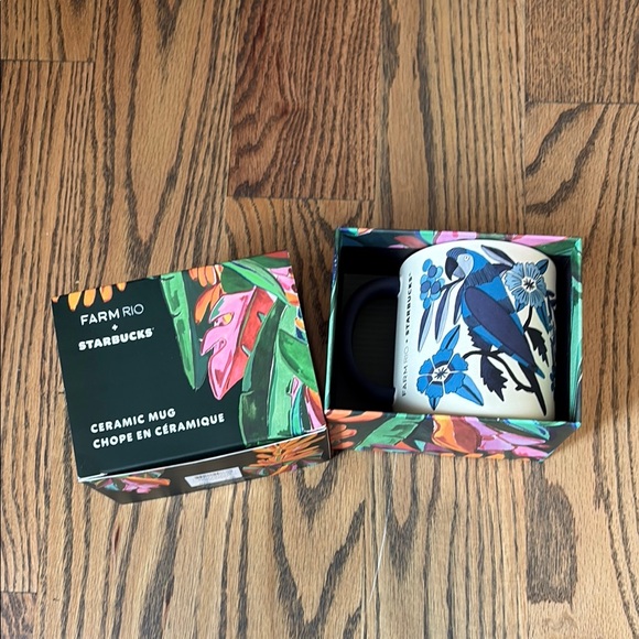 FARM Rio | Dining | Nib Starbucks Farm Rio Mug Macaw Toucan Blue And ...